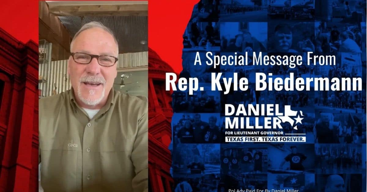 State Representative Kyle Biedermann Sends A Special Message To The ...
